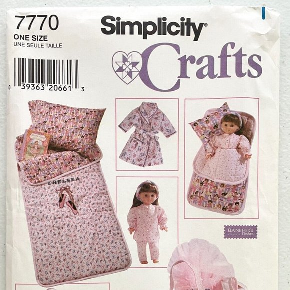 Simplicity | Office | Simplicity 777 Childs Sleepover And 8 Doll ...